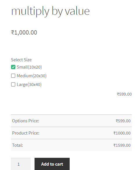 Pricing & Custom Formula - Woocommerce Product addons